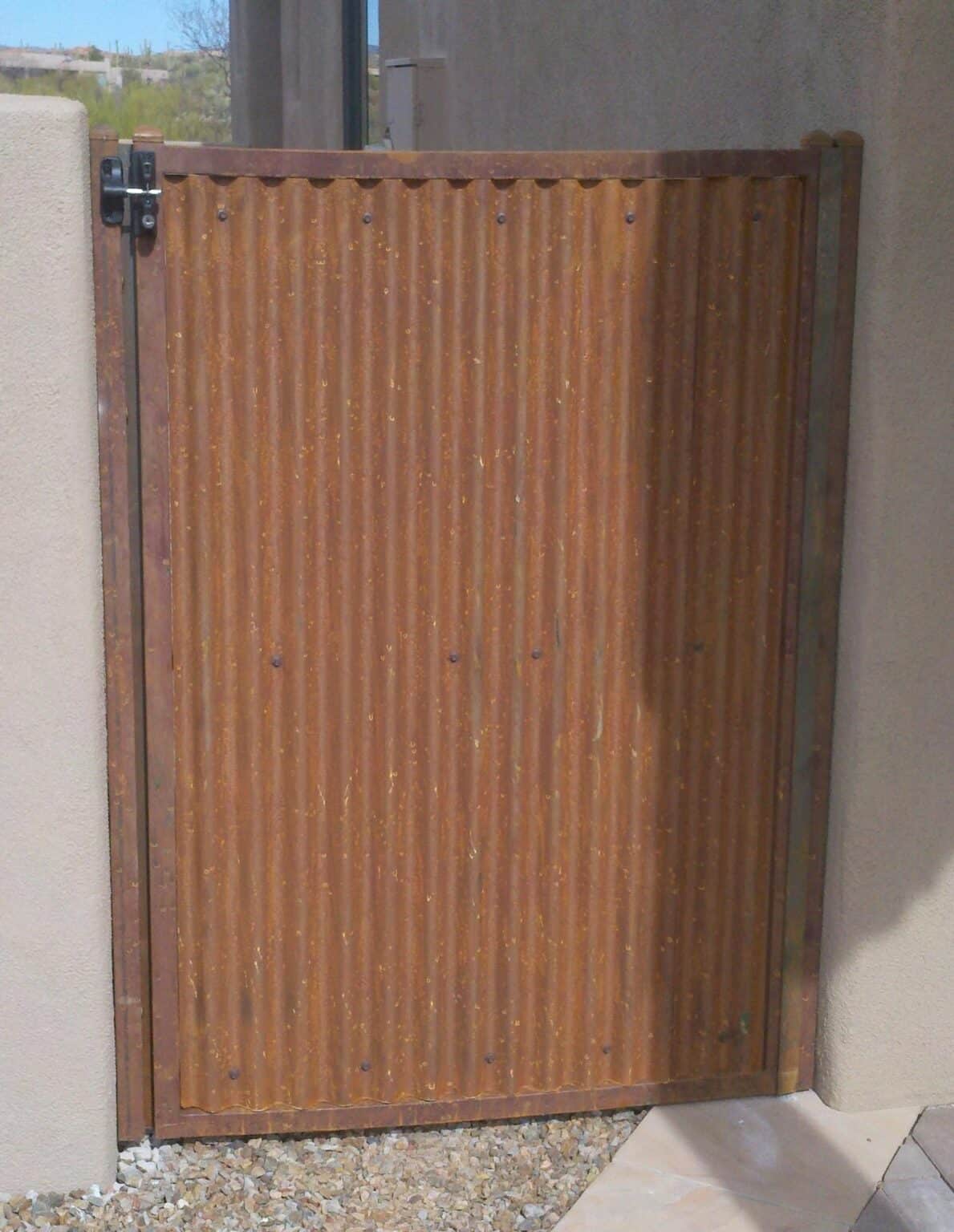 #1 Corrugated Steel Gates Made in Tucson - Affordable Fence and Gates