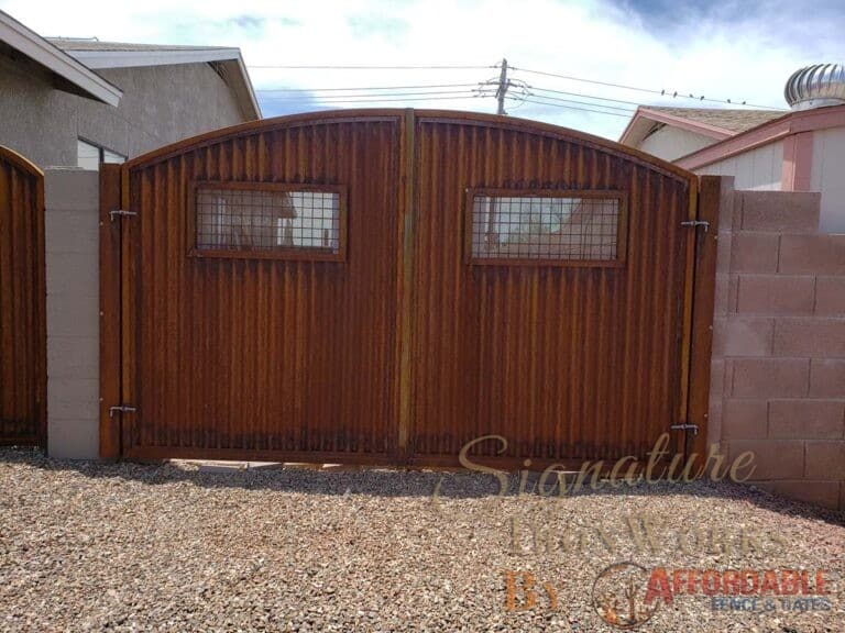 #1 Corrugated Steel Gates Made in Tucson - Affordable Fence and Gates